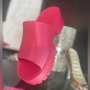 Shoes | Easy Barbie Pink Platform Sandals | Poshmark